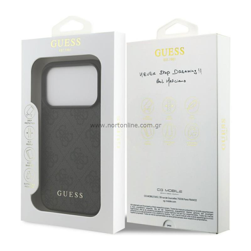 PU Case Guess Apple iPhone 17 Pro Hardcase Classic Logo 4G Black ...